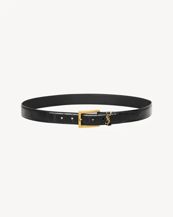 Saint Laurent Cassandre Belt In Eel