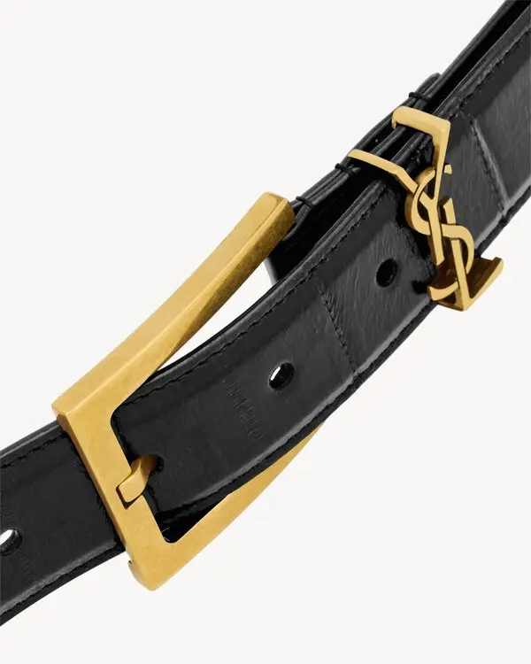 Saint Laurent Cassandre Belt In Eel