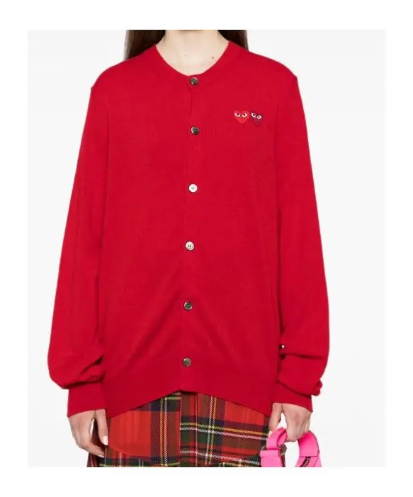 Play Comme Des Garcon Comme Des Garçons Play Crewneck Knitted Cardigan