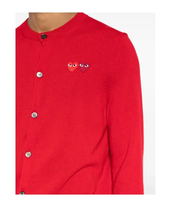 Play Comme Des Garcon Comme Des Garçons Play Crewneck Knitted Cardigan