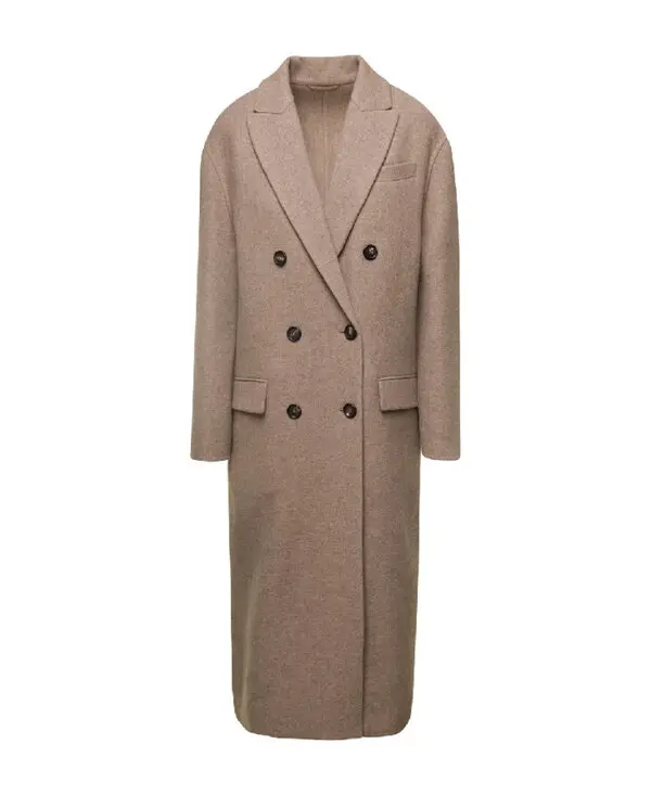 Brunello Cucinelli Double-breasted Straight Hem Coat