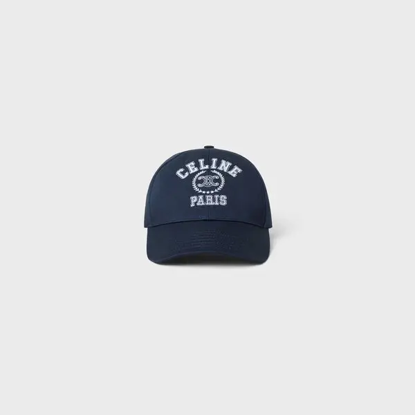 Celine Baseball Cap In Washed Cotton Gabardine