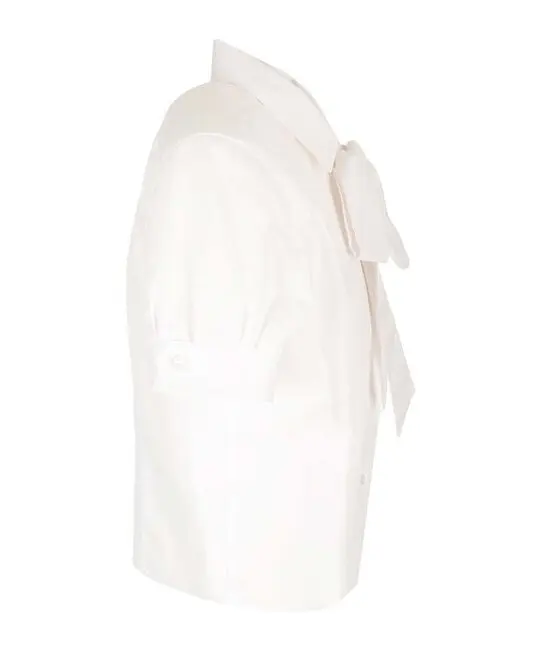 Thom Browne Short-sleeved Bow Detail Top