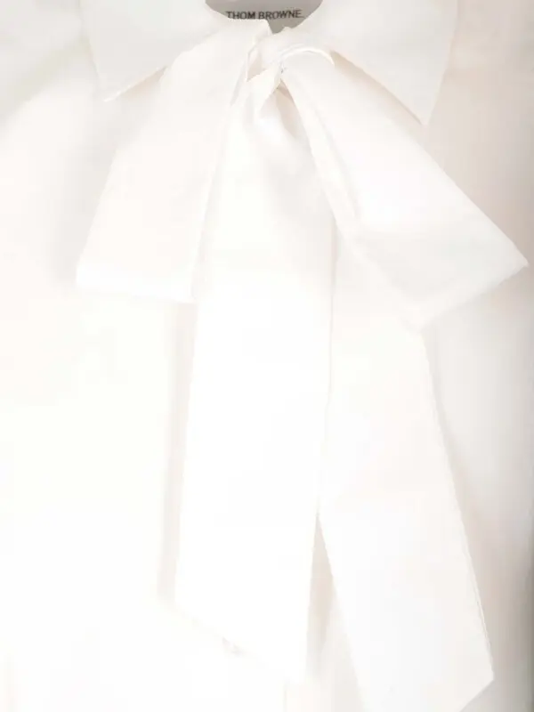 Thom Browne Short-sleeved Bow Detail Top