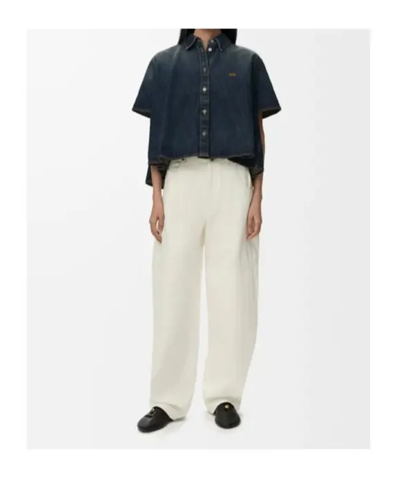 Loewe Short Sleeve Embroidered Shirt - Black