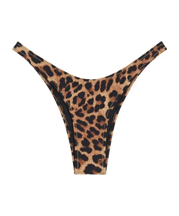 REINA OLGA Brigitte Printed Bikini Briefs - Black
