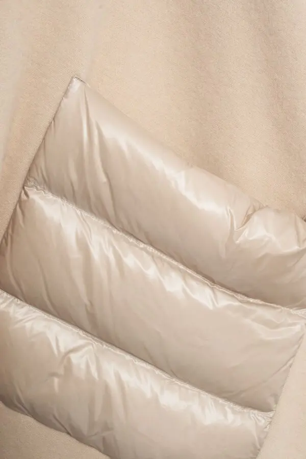 Herno Drawstring High Collar Cape With Quilted Detailing