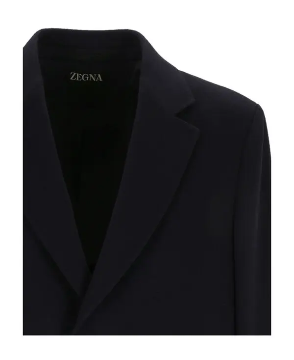 Zegna Long-sleeved Wool Coat