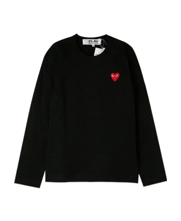 Play Comme Des Garcon Round Collar And Long-sleeved T-shirt