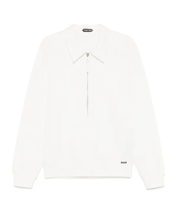 TOM FORD Zip Rugby Shirt - White