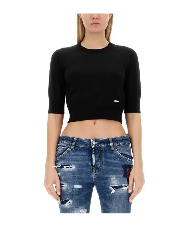 Dsquared2 Logo-appliqué Crewneck Knitted Jumper