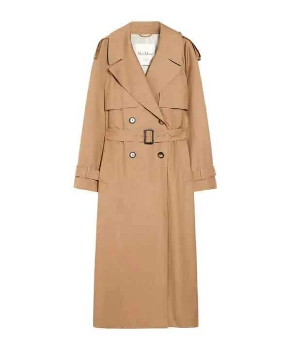 Max Mara Double-breasted Belted Trench Coat - Camel
