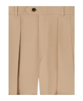 Celine Diagonal Wool Pleated Shorts