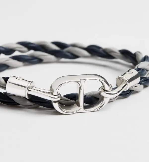 Dior Cdicon Woven Leather Double Bracelet