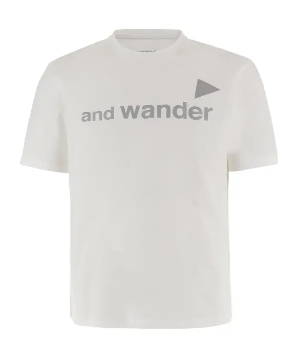 AND WANDER Logo Print T-shirt