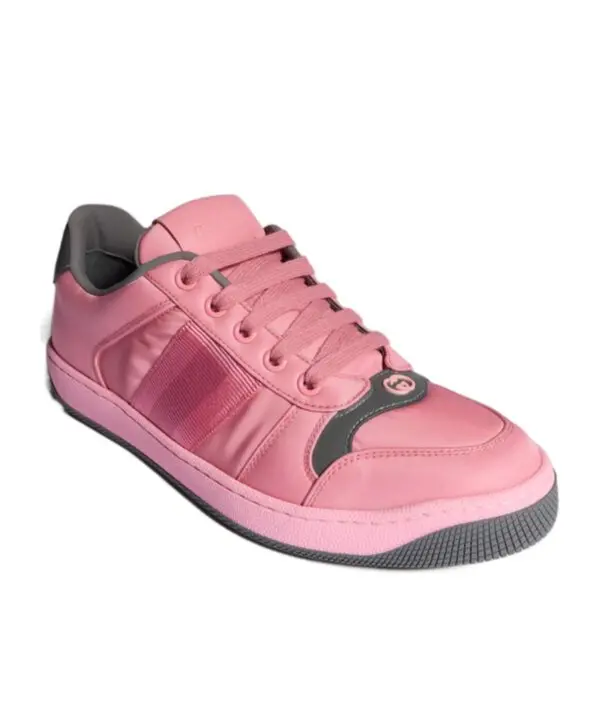 Gucci Screener Sneakers With Double G Rubber Insert - Pink