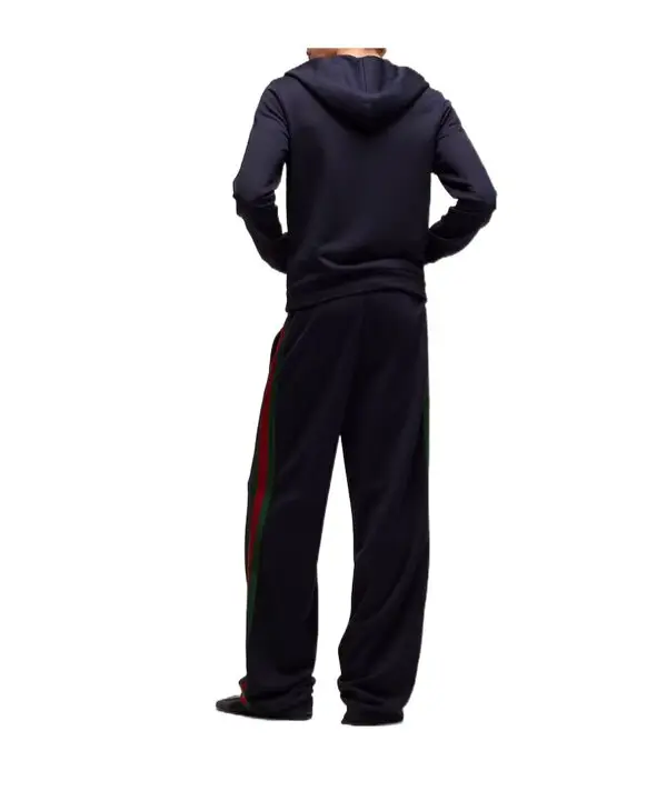 Gucci Silk Cotton Sportswear Pants With Web