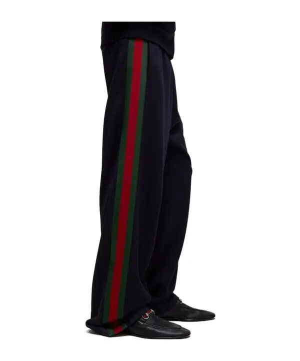 Gucci Silk Cotton Sportswear Pants With Web