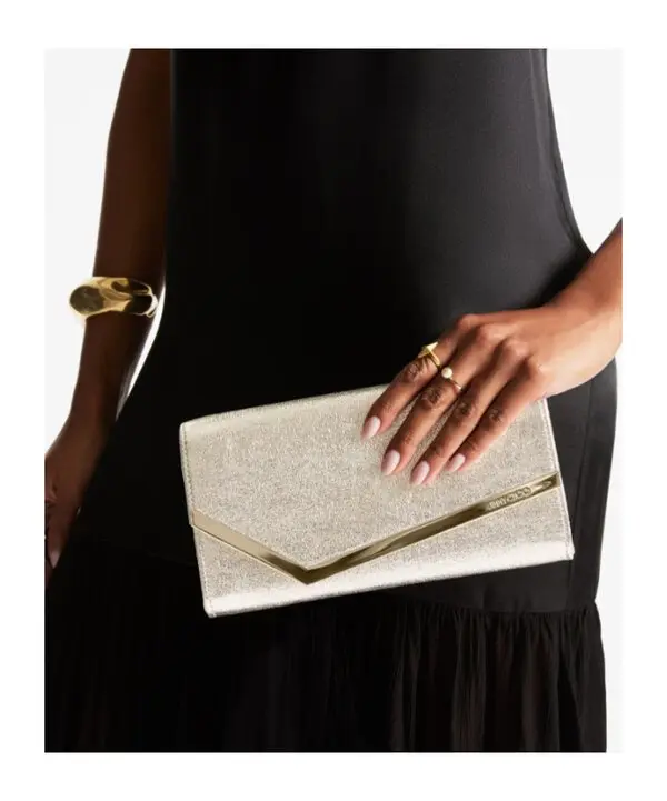 JIMMY CHOO Platinum Ice Brilliance Fabric Clutch Bag