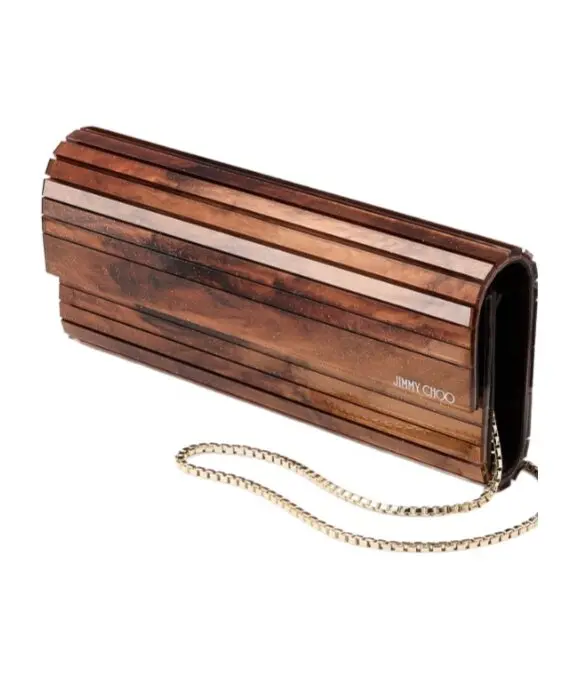 JIMMY CHOO Toffee Marble Effect Acrylic