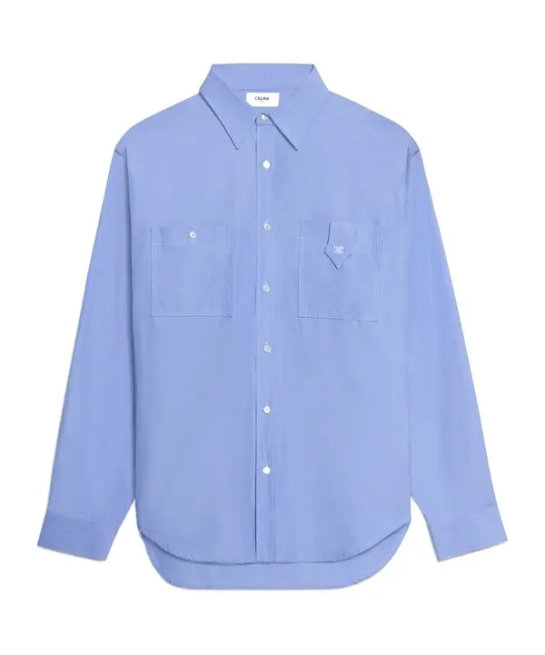 Celine Loose Shirt In Cotton Poplin