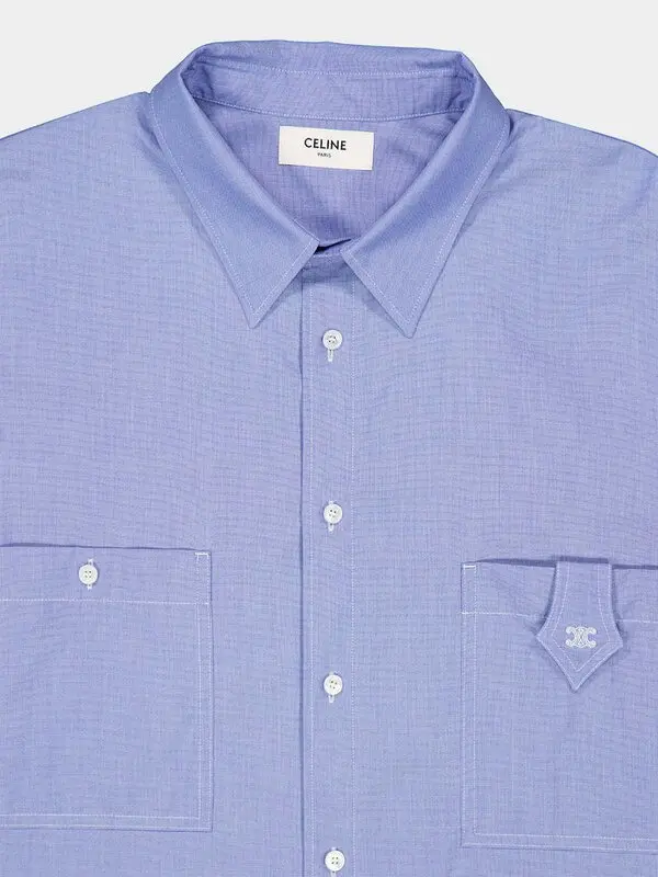 Celine Loose Shirt In Cotton Poplin