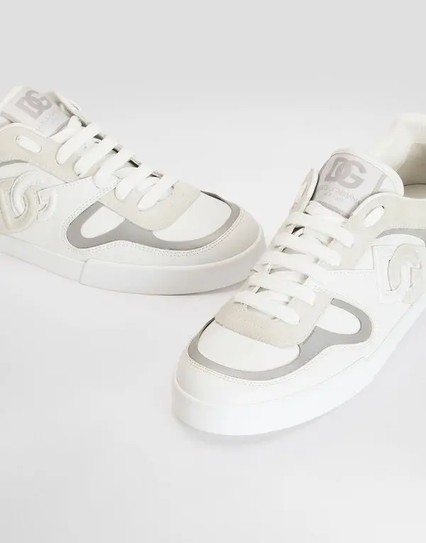 Dolce & Gabbana Portofino Logo Patch Lace Up Sneakers - Multi-color