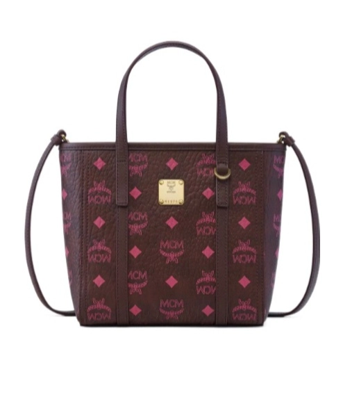 Mcm Toni Top-zip Shopper In Visetos With Monogram