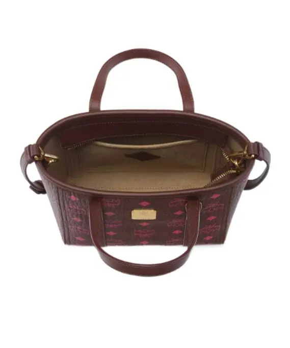 Mcm Toni Top-zip Shopper In Visetos With Monogram