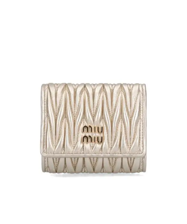 Miu Miu Matelassé Compact Wallet