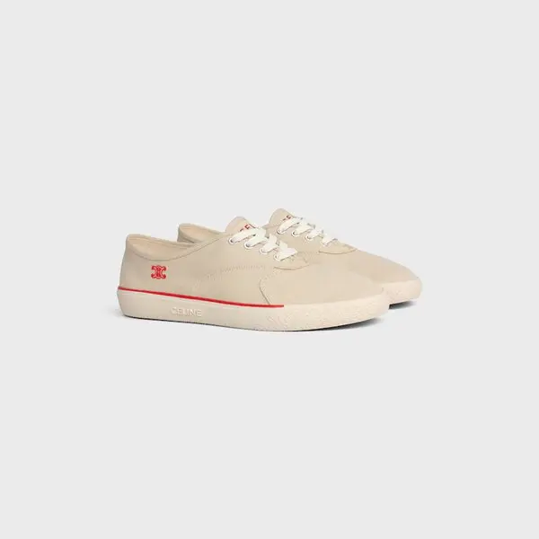 Celine Alan Sneaker In Canvas And Suede Calfskin