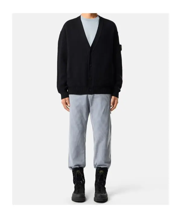 Stone Island Loose-fit V-neck Cardigan With Pockets