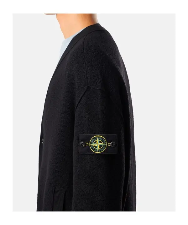 Stone Island Loose-fit V-neck Cardigan With Pockets