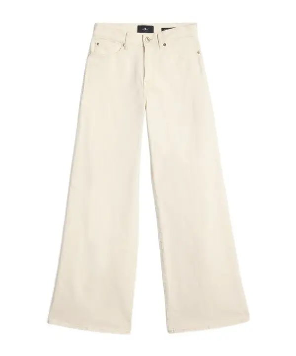7 For All Mankind High-waisted Wide-leg Jeans - No