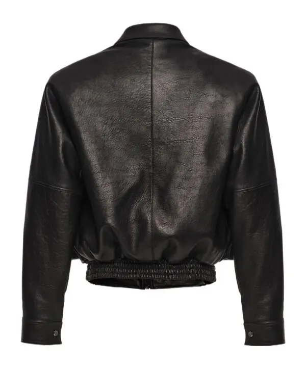 Magda Butrym Classic Collar Vintage Leather Jacket