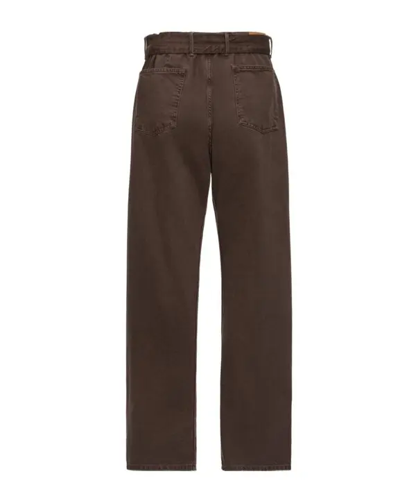 Magda Butrym Denim Low-rise Belted Trousers
