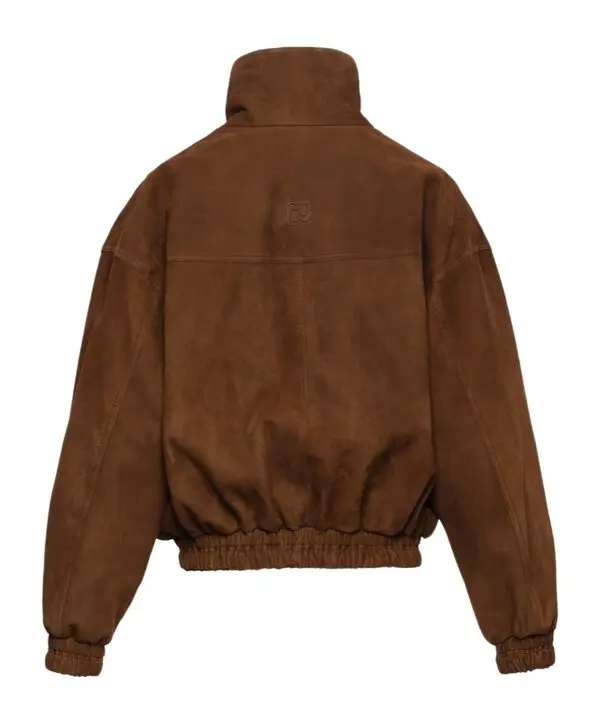 Magda Butrym Snap-collar Leather Aviator Jacket In Suede
