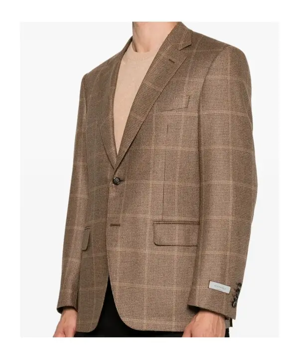 Canali Check-pattern Single-breasted Jacket