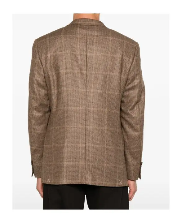Canali Check-pattern Single-breasted Jacket