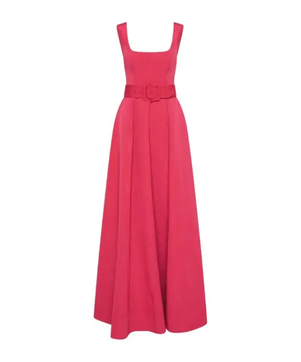 Rebecca Vallance Rosalia Belted Maxi Dress - Magenta