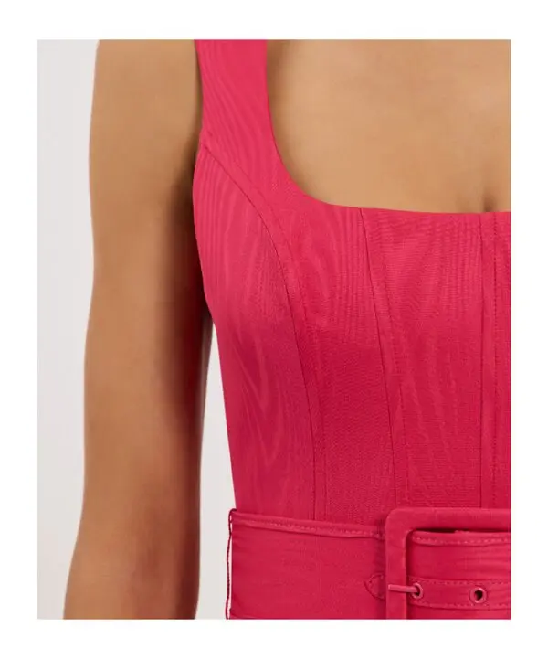 Rebecca Vallance Rosalia Belted Maxi Dress - Magenta