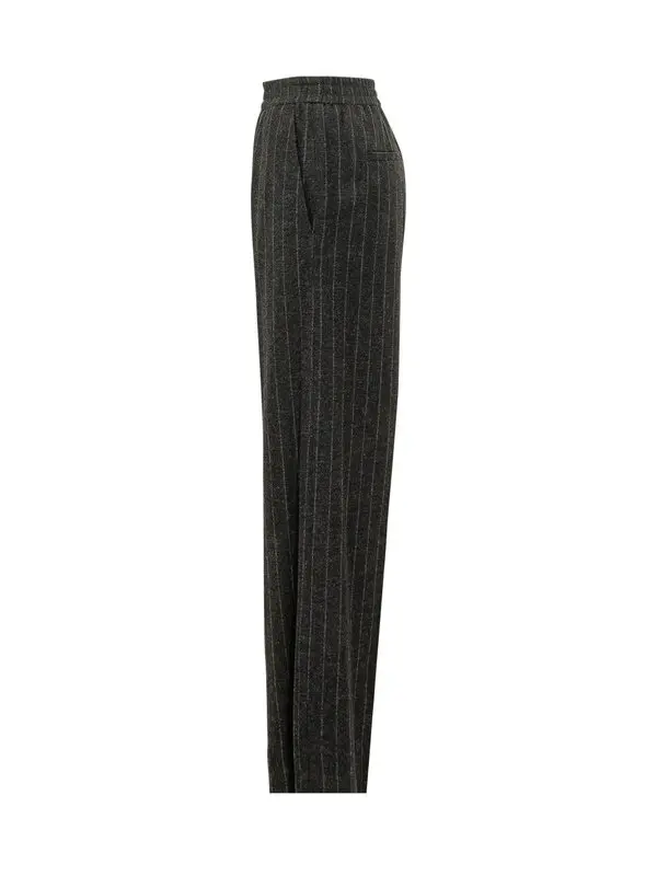Brunello Cucinelli Striped Wide Leg Trousers