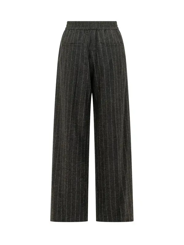 Brunello Cucinelli Striped Wide Leg Trousers