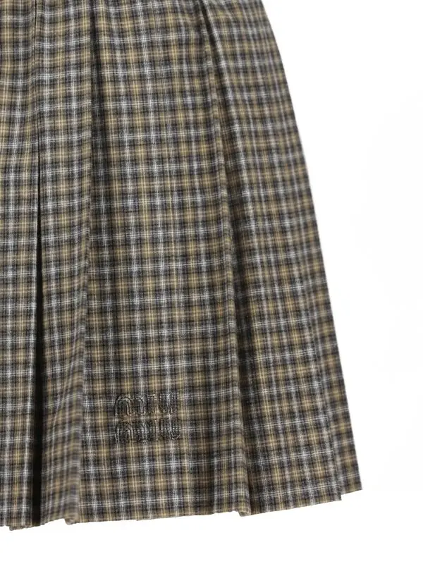 Miu Miu Drawstring Midi Skirt