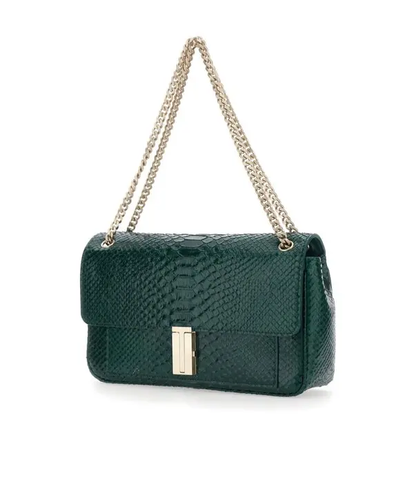 TOM FORD Semi Shiny Printed Python B/c Chainshoulder Bag