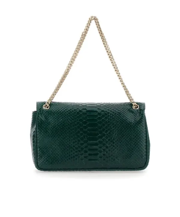 TOM FORD Semi Shiny Printed Python B/c Chainshoulder Bag