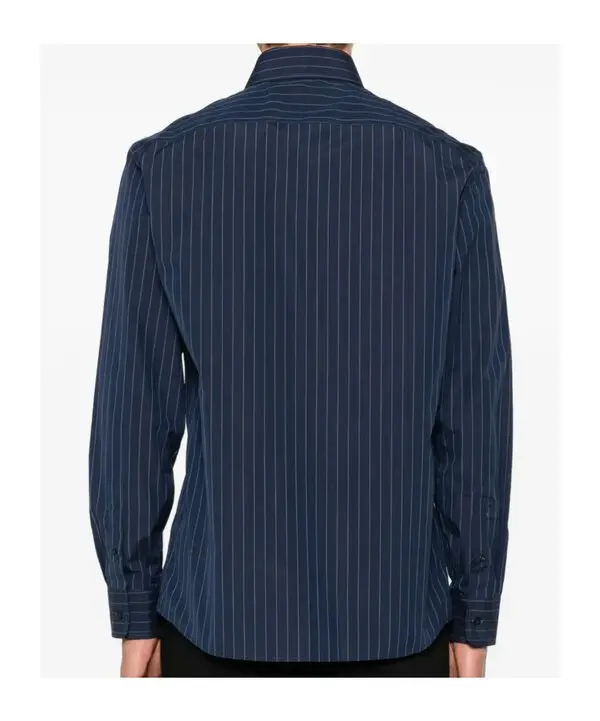 Brunello Cucinelli Pinstripe-print Long-sleeve Shirt