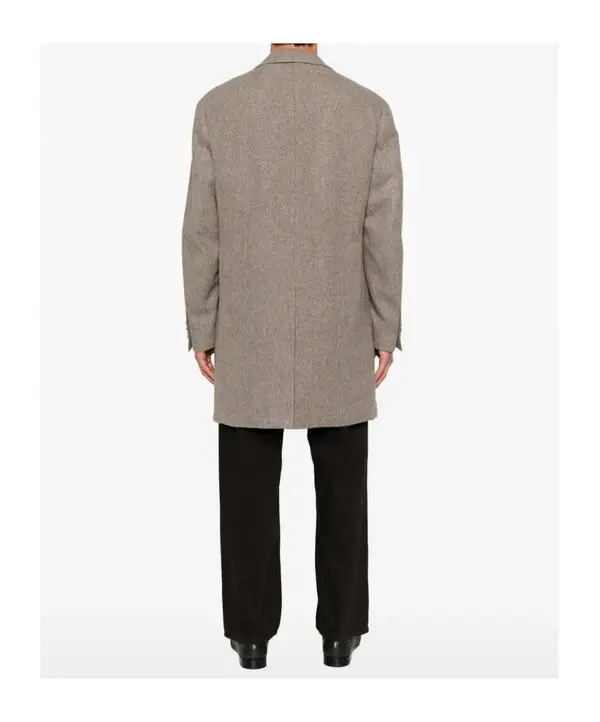 Canali Single-breasted Notched-lapels Wool Coat