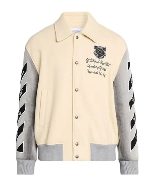 Off-White Long-sleeved Casual Jacket