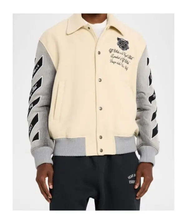 Off-White Long-sleeved Casual Jacket